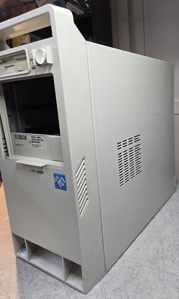 IBM PS/1 Consultant Tower Case wt Motherboard & Intel 486DX2-66 CPU ...