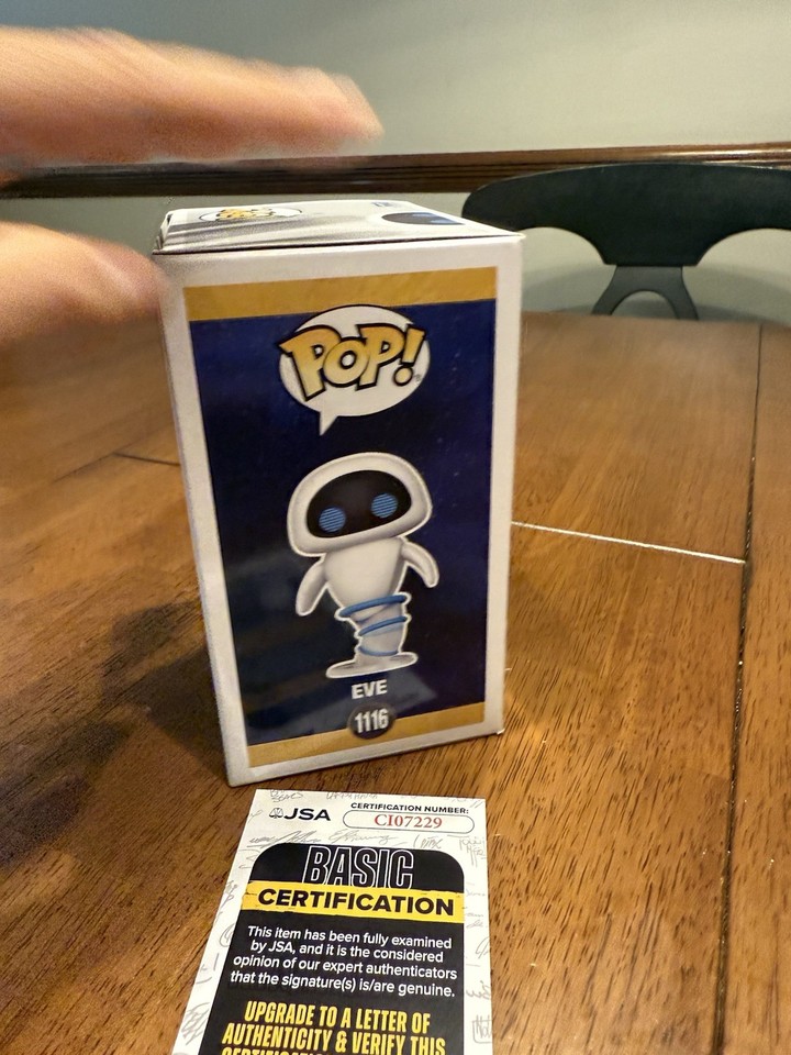 Elissa Knight Signed Disney PIXAR WALL-E Eve Funko POP! Vinyl Autograph ...