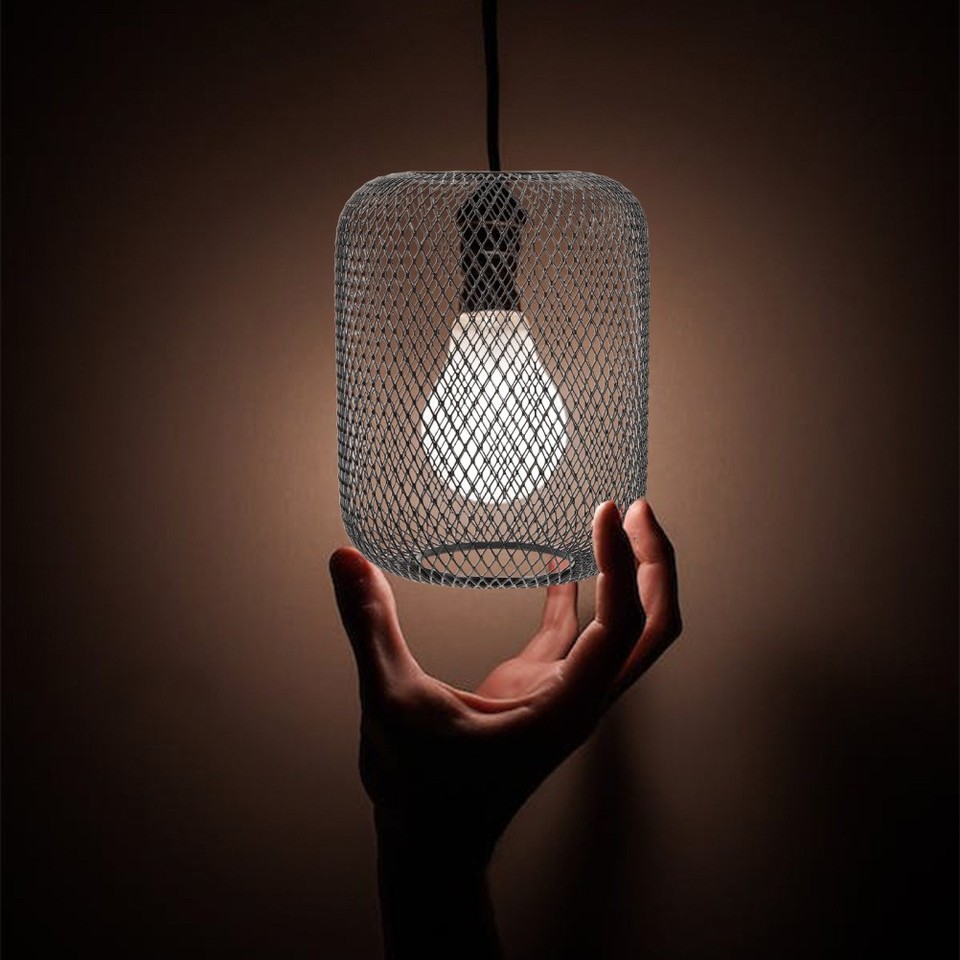 Mesh Designed Metal Lamp Shades Modern Iron Wire Light Shade Ceiling ...