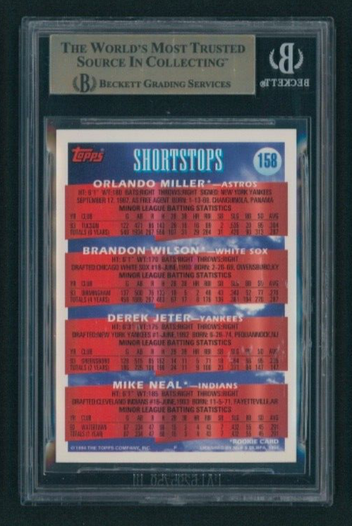 1994 Topps Derek Jeter SS Prospects ROOKIE RC #158 BGS 9.5 GEM MINT THE ...