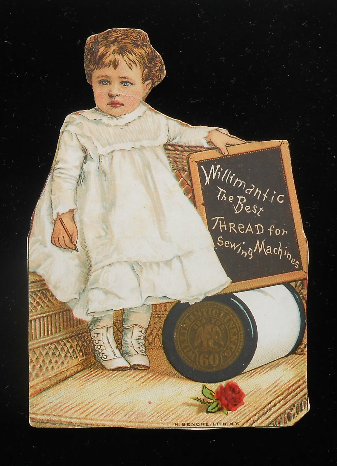 1880s? Cute Child Willimantic Thread for Sewing Machines VTC ...