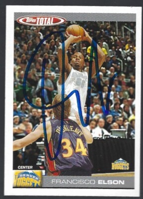 2004-05 Topps Total basketball #83 Francisco Elson IP autograph signed ...