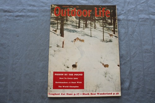 1957 JANUARY OUTDOOR LIFE MAGAZINE - POISON BY THE POUND COVER - SP ...
