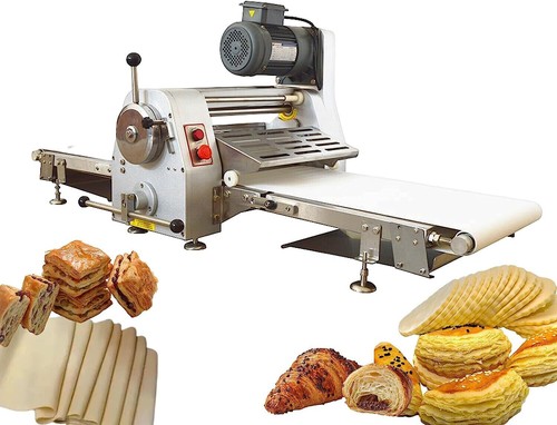 110V Commercial Dough Sheeter Roller 500mm Bread Pastry Biscuit Making ...