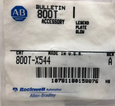 Allen Bradley 800T-X544 Legend Plate slow | eBay