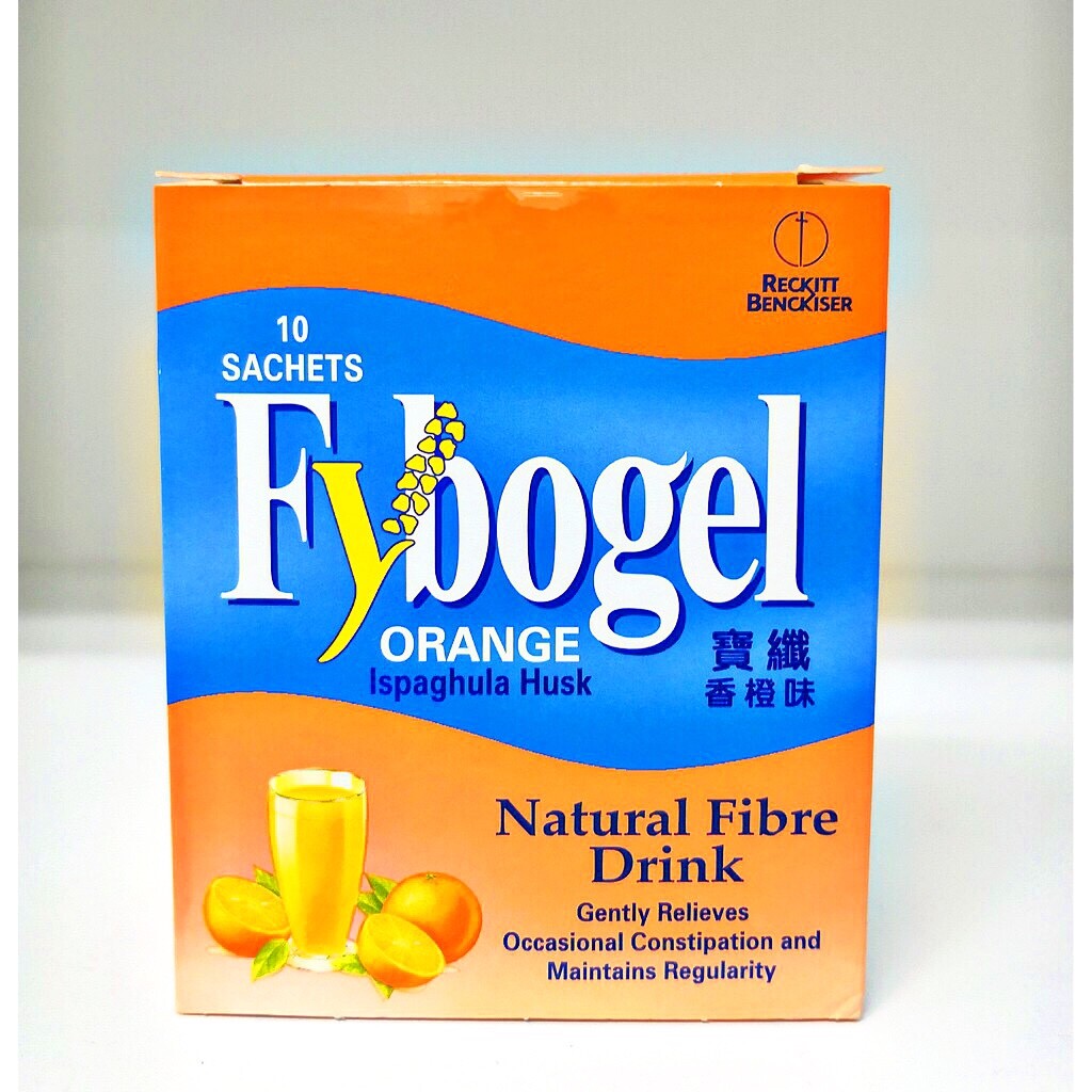 Psyllium Husk Powder with Orange Flavour FIBRE Drink Sachets Fybogel 10 ...
