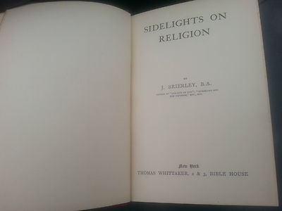 Sidelights On Religion J Brierley Thomas Whittaker Bible House | eBay