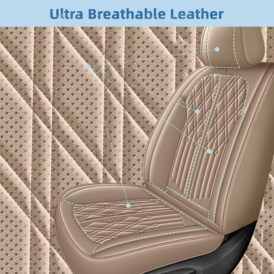 Faux Leather Car 5-Seat Cover For LINCOLN MKX 2008-2018 Full Set ...