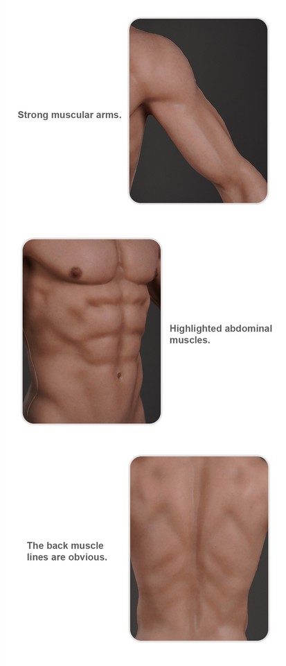 Realistic Silicone Muscles Cosplay Costumes Fake Chest for Man Suit ...