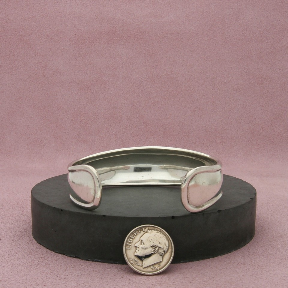 mexico sterling silver vintage beveled cuff bracelet size 6.5in | eBay