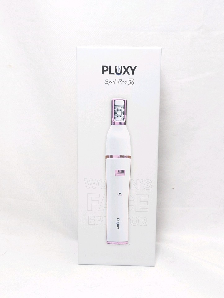 Pluxy Epil Pro 3 Facial Hair Epilator Wand Removal Tool Pink White ...