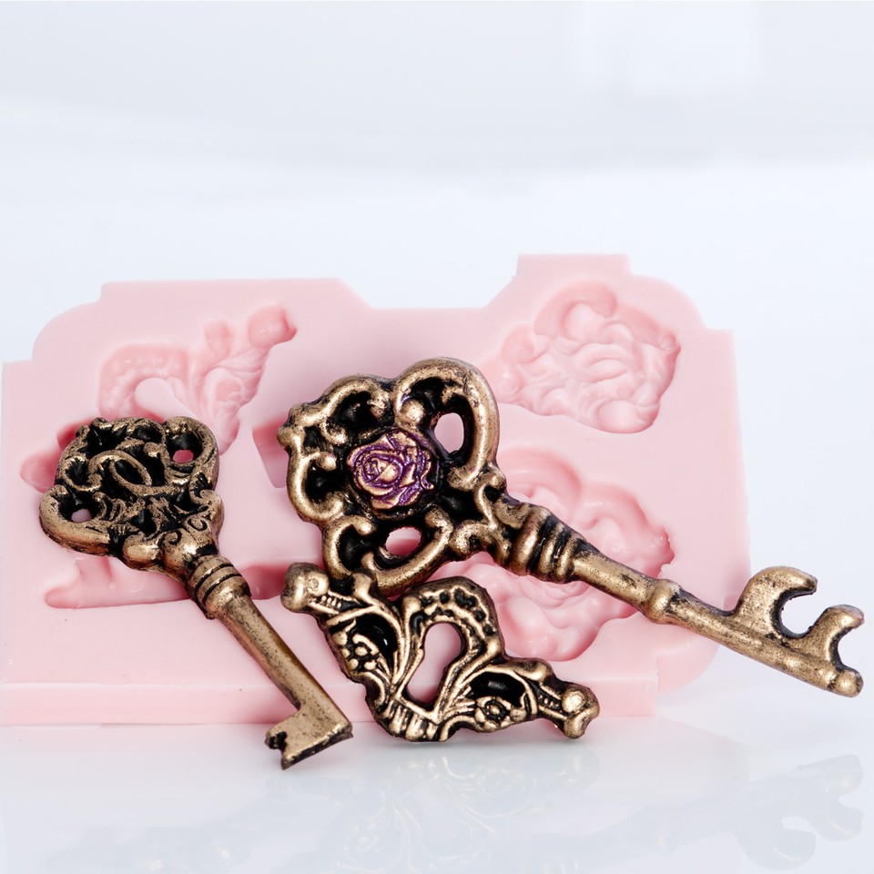 Silicone Mold - Skeleton Key Fondant, Resin, Clay, Chocolate Flexible ...
