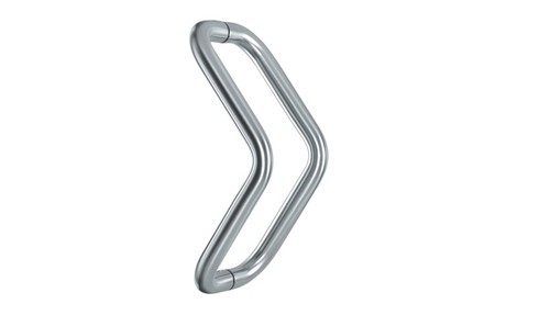 300 MM Cranked Stainless Steel 304 grade V Glass Door Handle, Shop ...