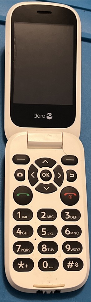 Doro 7050 (DFC-0180) White/Black Flip Phone (Consumer Cellular) | eBay