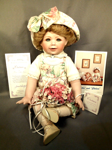 Porcelain Doll "Chelsea" (472) 17"(43cm) by The Hamilton Collection ...