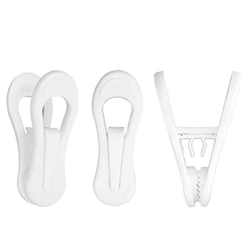 Plastic Clips 60 Pack White Multi-Purpose Hanger Clips for Hangers ...