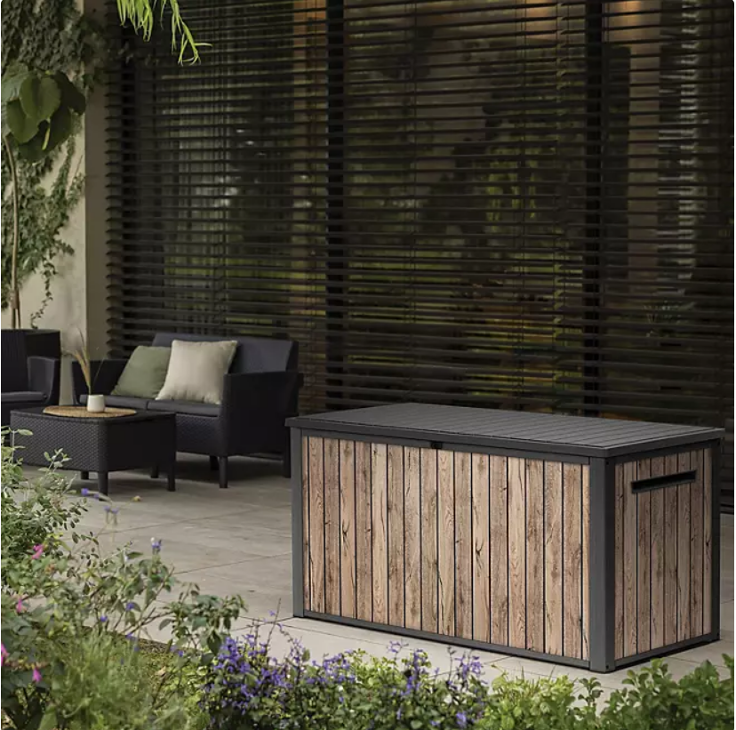 Keter 170 Gal. Resin Deck Box Signature Collection Indoor/Outdoor ...