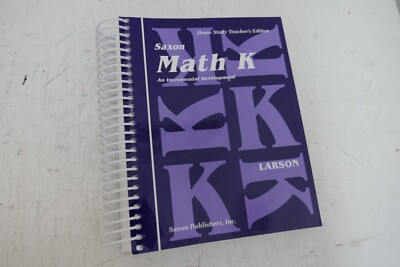Saxon Math K An Incremental Development Home Study Teacher's Edition ...