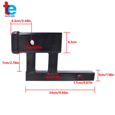 Extender Extension Tow 1-1/4" to 2" Rise-Drop Adapter Trailer Hitch ...