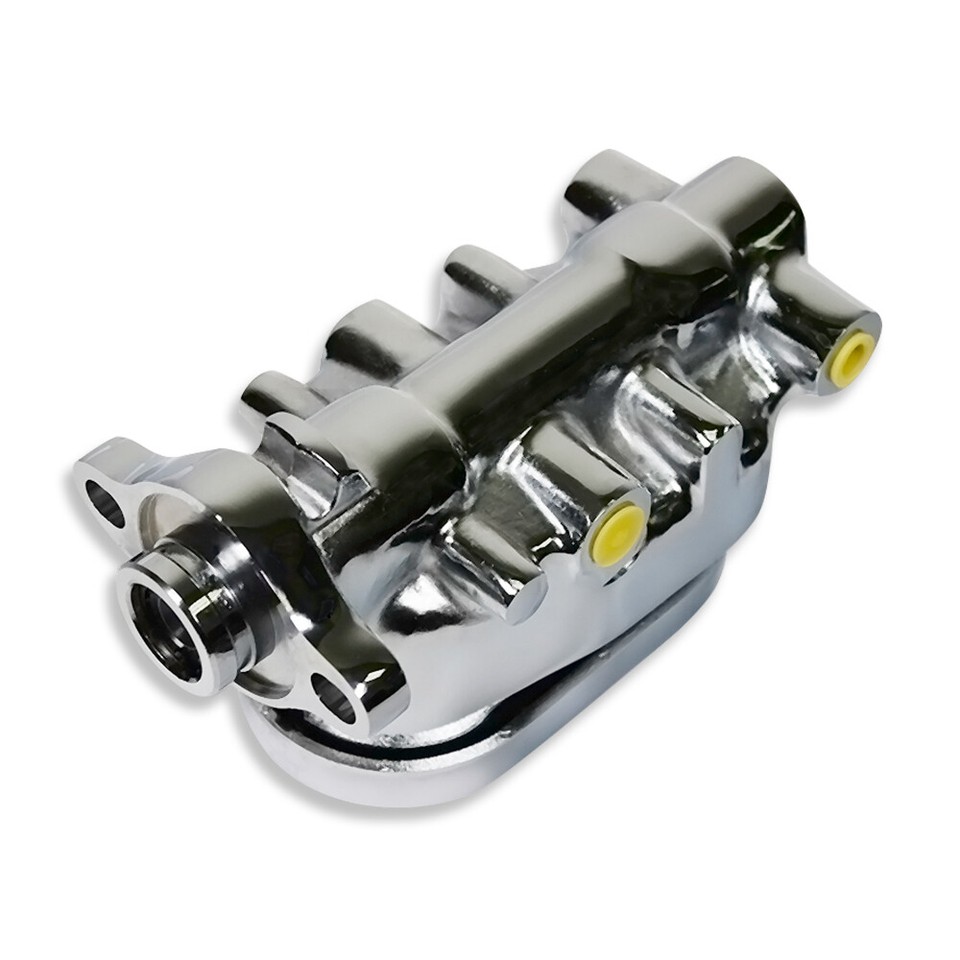 1" Bore Chrome Disc Drum Smooth Flat Top 4 Ports Aluminum Brake Master ...