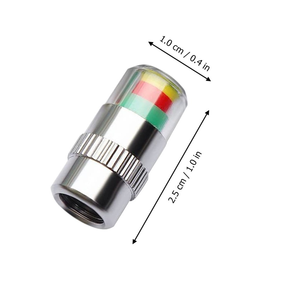 Tire Pressure Alarm Valve Cap Indicator Caps Monitoring Gauge Car Test ...