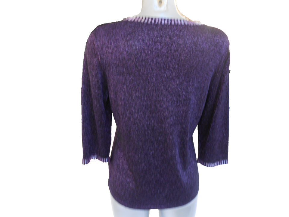 ladies top 40" bust three quarter sleeves gray & osbourn black and ...