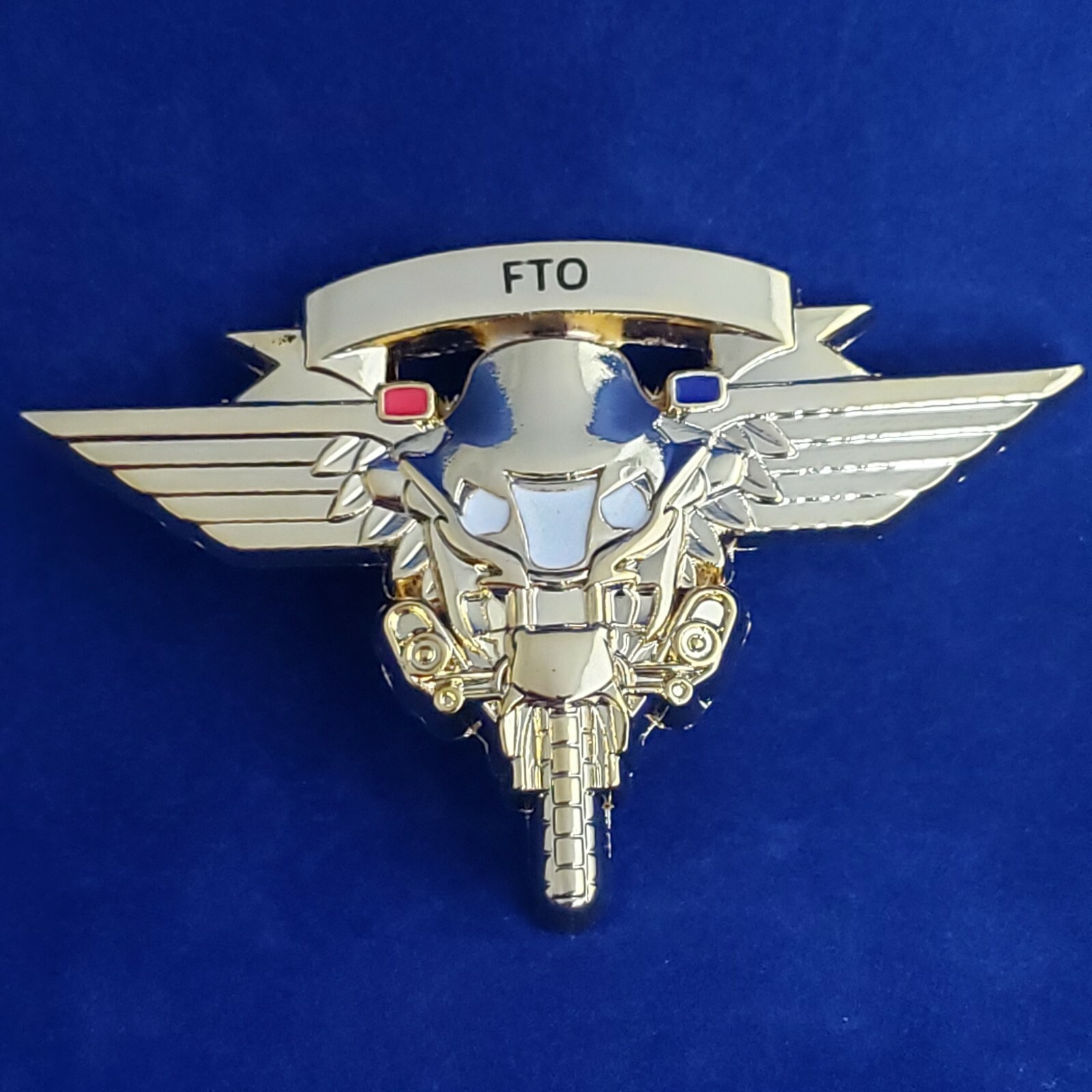 MOTOR WING PIN-FTO PIN, #819: 1-1/2" H. size, Gold color plated, Screw ...