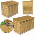 OUTDOOR WHEELIE BIN STORAGE DOUBLE AND TRIPLE SHED WOODEN DUSTBIN ...
