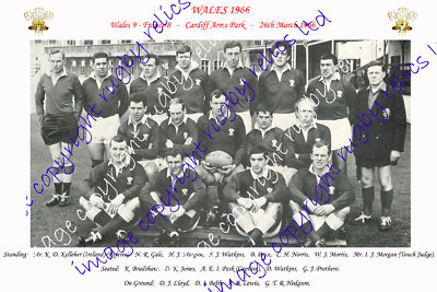 WALES 1966 RUGBY TEAM PHOTOGRAPH (v France) | eBay