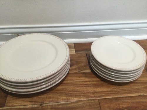 Chefs Fresh Valley Farm dinner plates 5 dinner + 6 salad plates ivory ...
