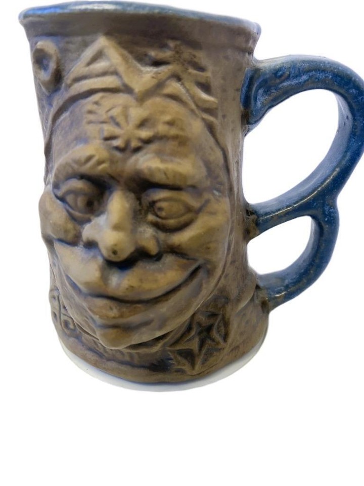 Jim Rumph Vtg Cross Eye Tankard Mug Ugly Face Art Pottery Gremlin Troll ...