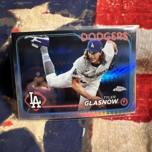 2024 Topps Chrome Prism Refractor #54 Tyler Glasnow Los Angeles Dodgers ...