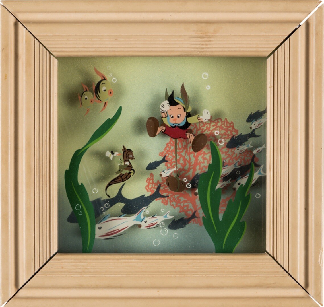 Walt Disney Studio's Pinocchio Under Sea Rare Courvoisier Multiplane ...