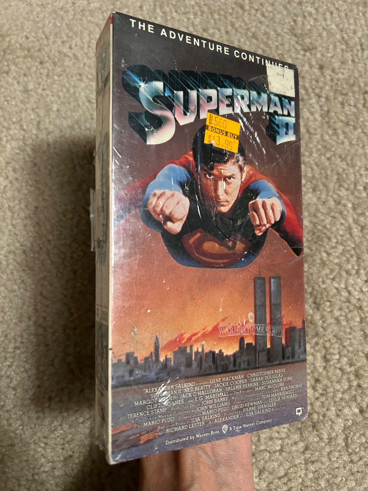 *Superman II 2* VHS Tape 1987 SEALED movie WATERMARK Rare 85391112037 ...