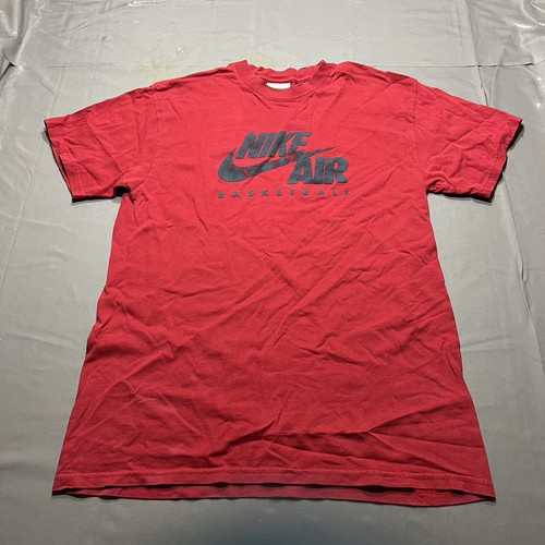 Vtg Nike Grey Tag Graphic Swoosh Logo Red T Shirt 90s Y2K 2000s ...