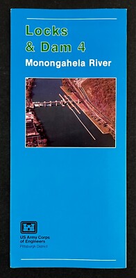 1980s Monongahela River PA US Army Engineer Corps Lock Dam 4 VTG Travel Brochure | eBay