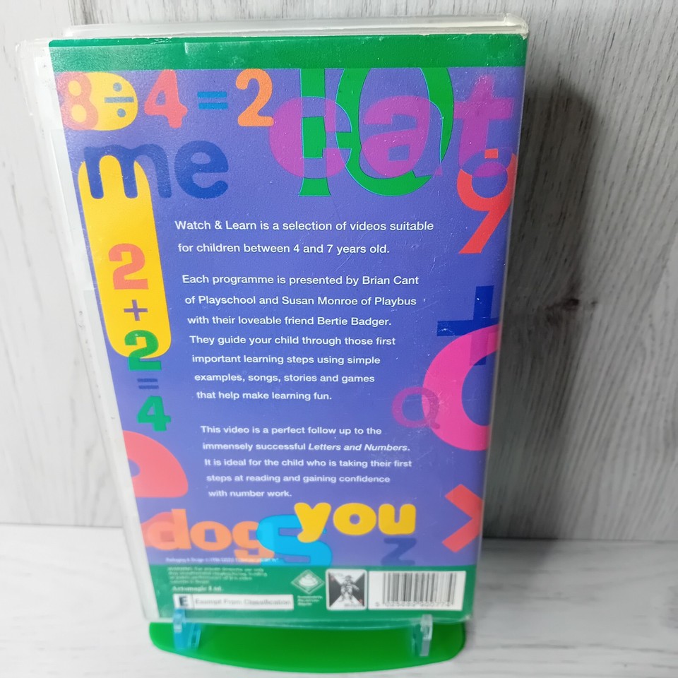 FURTHER FUN WITH LETTERS AND NUMBERS VHS - RARE RETRO VIDEO TAPE | eBay UK