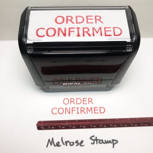 Order Confirmed Rubber Stamp Red Ink Self Inking Ideal 4913 | eBay