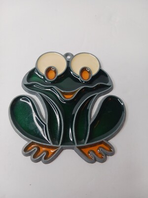Stained Glass Frog Sun Catcher Happy Frog Window Décor Kitchen Office ...