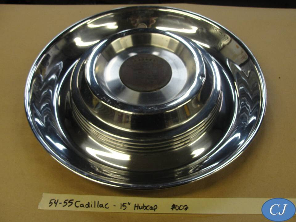 OEM 54-55 Cadillac 15" HUB CAP HUBCAP WHEEL COVER w/ CENTER CAP ...