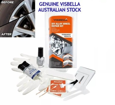 Visbella DIY Silver Alloy Wheel Rim Repair Kit Car Kerb Damage Scuffs ...