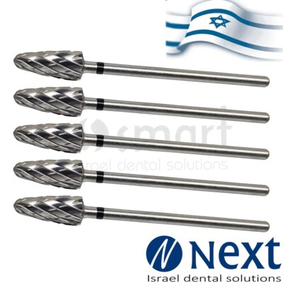 Lot X5 Dental Lab HP Carbide Cutter Bur Israel acrylic stone tungsten ...