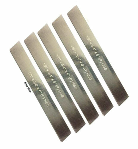 Set of 5 HSS Blades1/8"x 3/4" (Wide) x 6" (Long) Parting Or Cut Off ...
