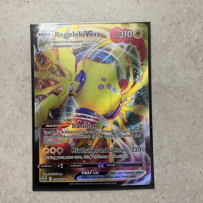Pokémon TCG Regieleki VMAX 058/195 Prize Pack Series Cards Holo Near ...