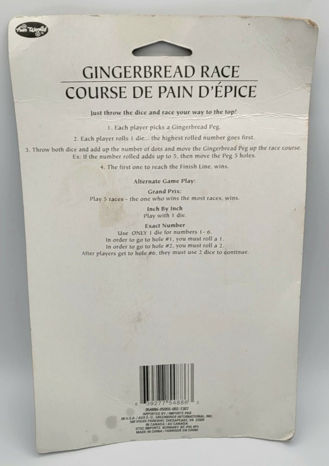 Gingerbread Race - Stocking Stuffer Game - Christmas Fun Sealed! | eBay