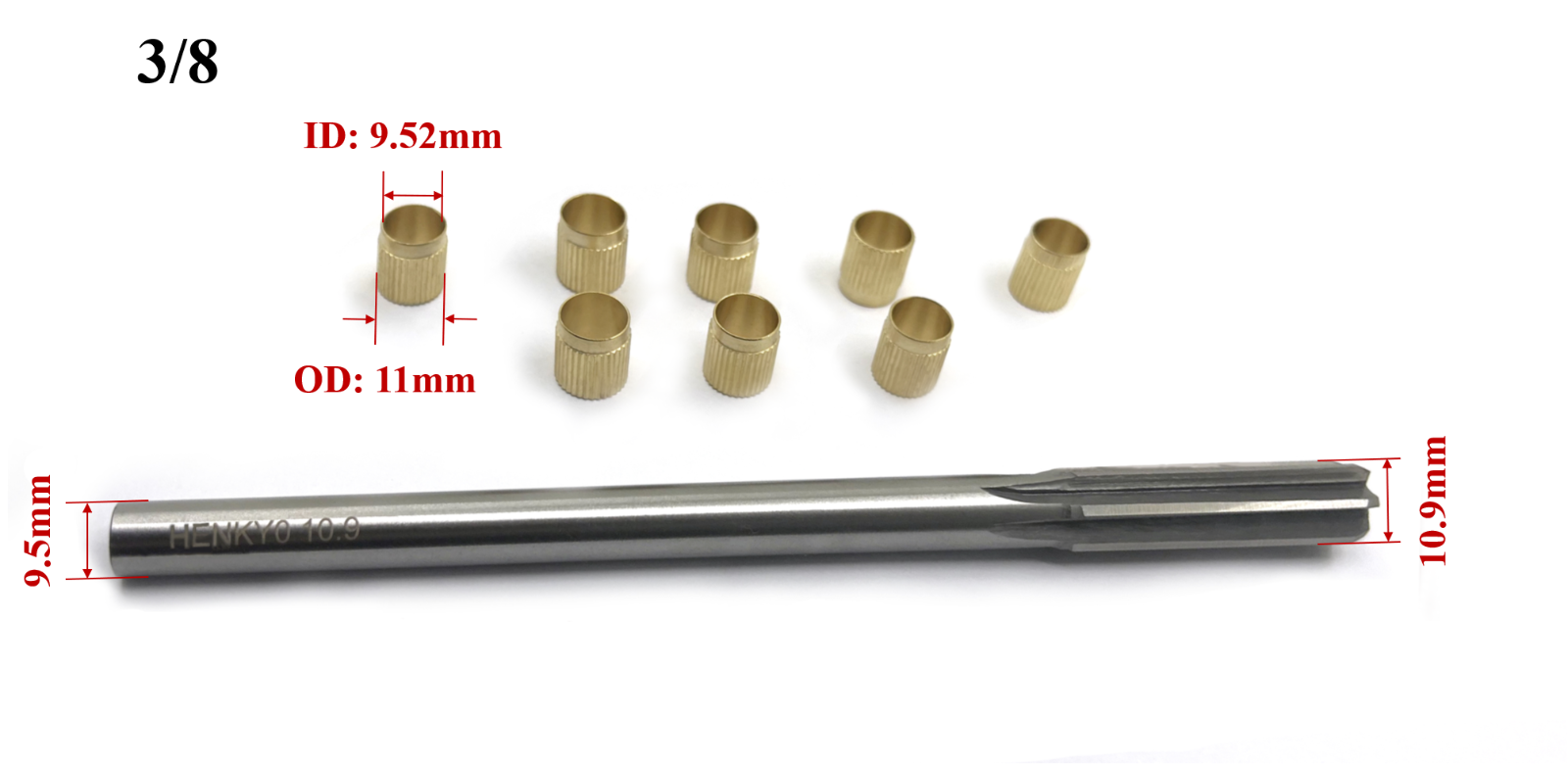 Throttle Shaft Bushing Repair Kit Carburetor 3/8 Piloted Reamer 8 ...