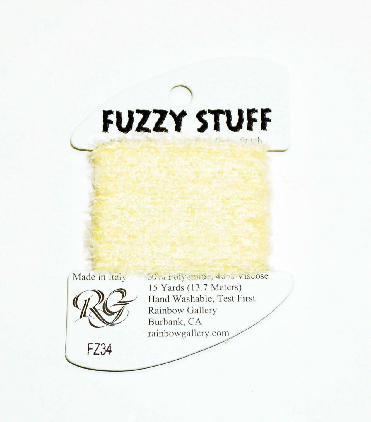 FUZZY STUFF LT. YELLOW #34 Stitch Fiber 15 YD Needlepoint Thread ...