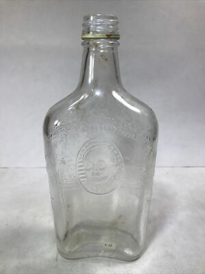 1930s Harry Wilken Clear Glass Bottle With Cap Federal Law Forbids, 8.5 ...