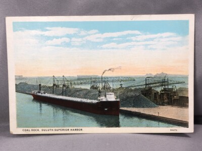 1920s COAL Dock FREIGHTER Ship DULUTH-SUPERIOR HARBOR Minnesota ...