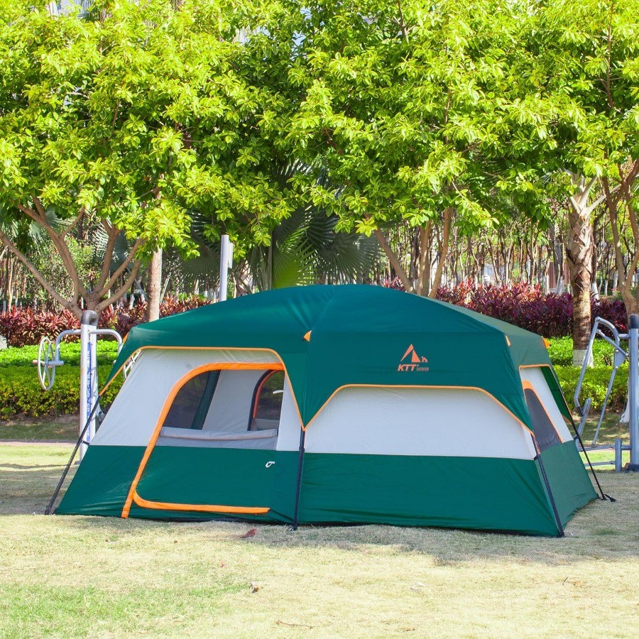 Extra Large Tent 10-12-14 Person,Family Cabin Tents,2 Rooms,3 Doors 3 ...